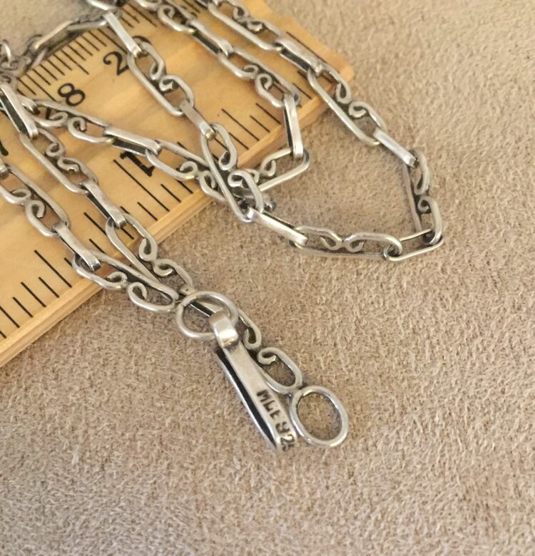 Antique Art Deco Ornate Swirl Ornate Link Necklace Chain - Etsy