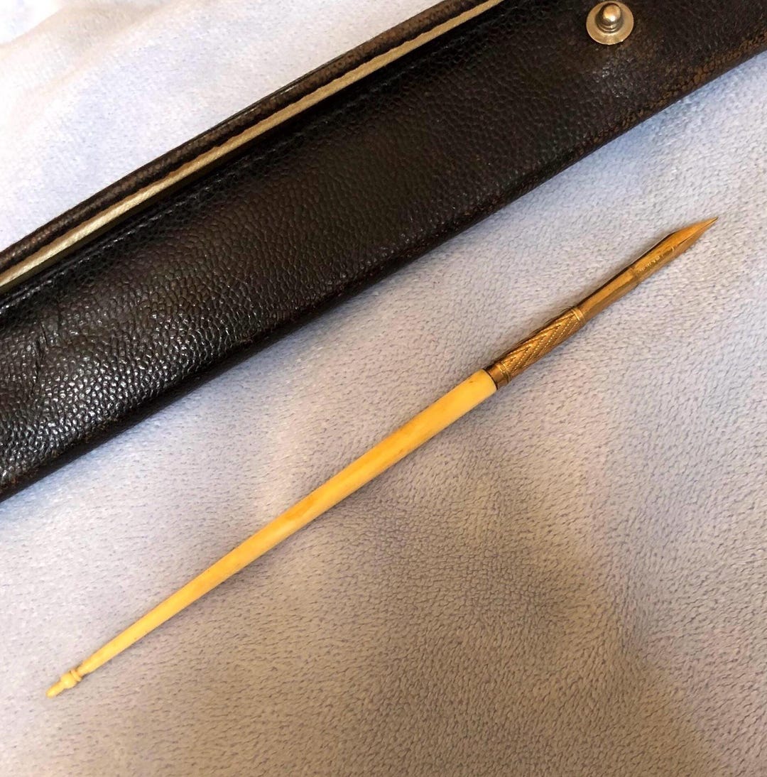 Victorian MOP Dip Pen 303 by E.S. Johnson & Co With Leather Case - Etsy