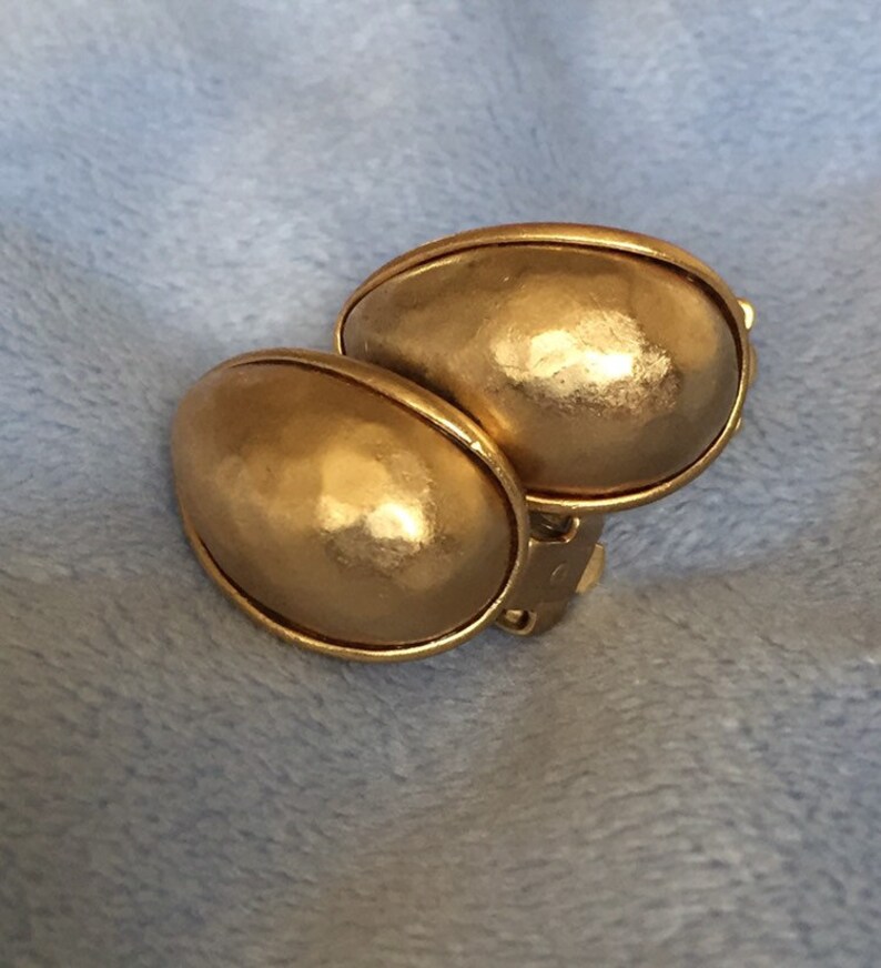 Classic Vintage Ralph Lauren Matte Gold Hammered Moon Crest RLL ...