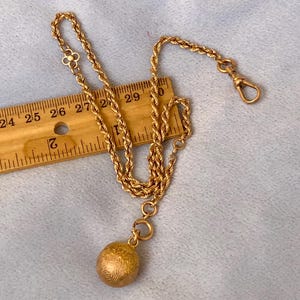 Victorian Pocket Watch Rope Chain Necklace W/chestnut Fob - Etsy