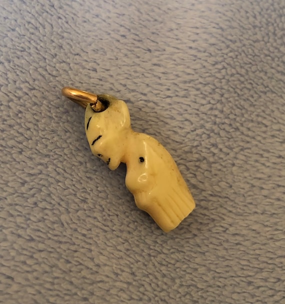 Carving Bone Antiques Vintage Eskimo Inuit Alaska Billiken Tooth ...