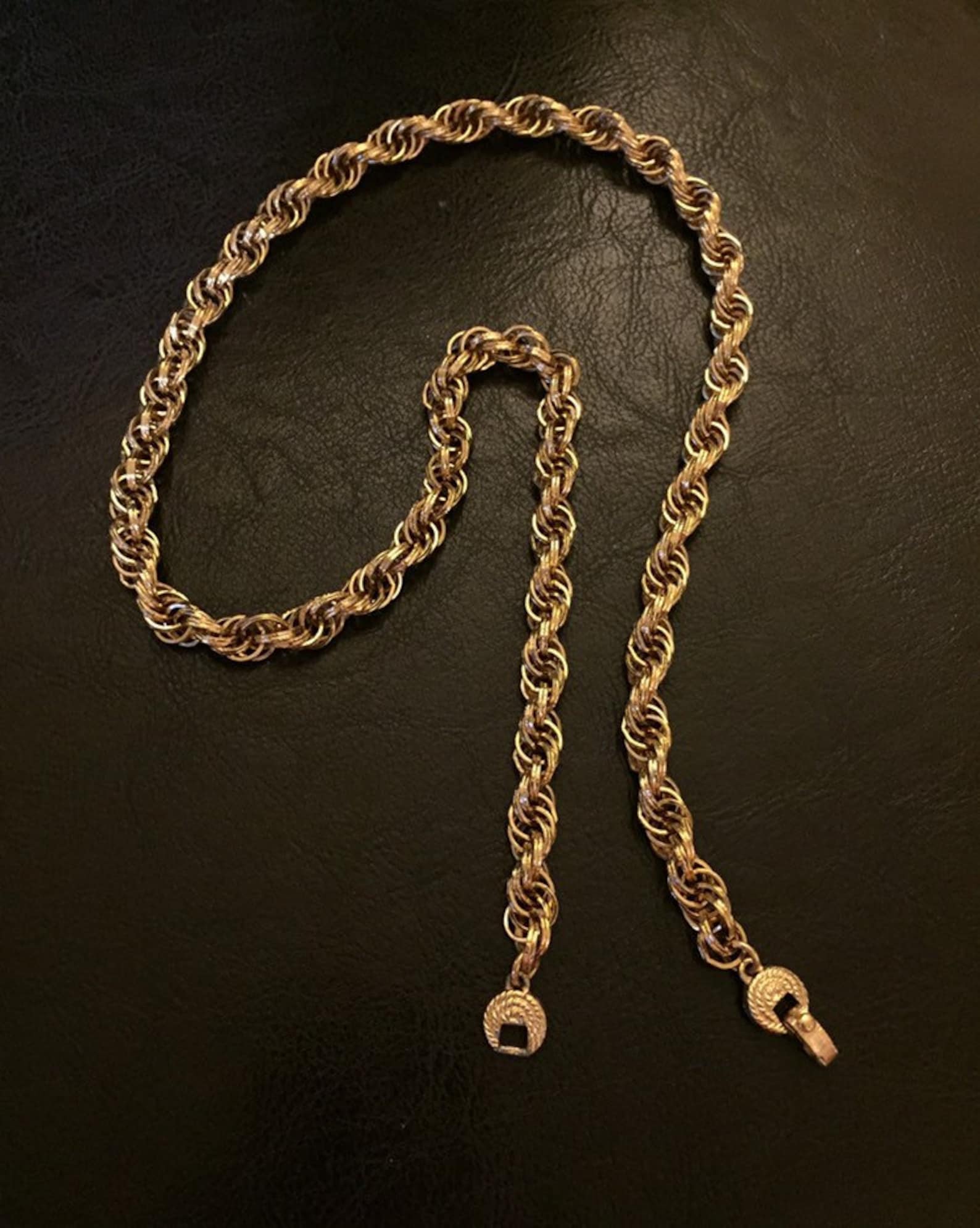 Vintage 1960’s - 1970’s Monet Chunky Rope Chain Necklace 24 Inch - Etsy