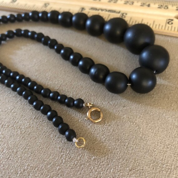 Antique Victorian French Graduated Jet Orb Necklace - Gem