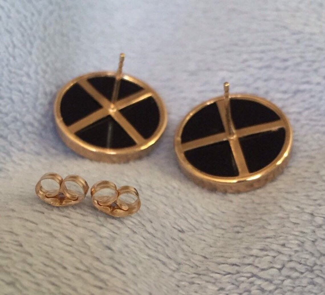 Vintage Australian Fire Doublet Opal Mosaic Inlay 14k Yellow | Etsy