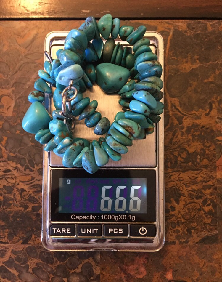 Beautiful Southwestern Graduated Turquoise Chunk Heavy Necklace - Etsy
