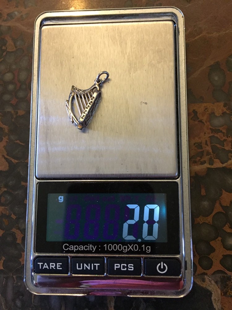 Vintage Antique Sterling Silver Celtic Harp Signet Charm / - Etsy