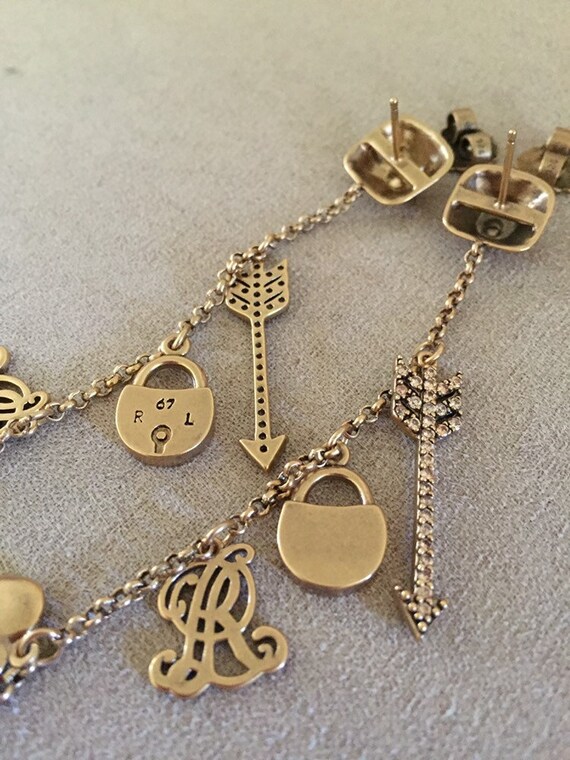 Runaway Ralph Lauren Equestrian Charm Chain RLL Earri… - Gem
