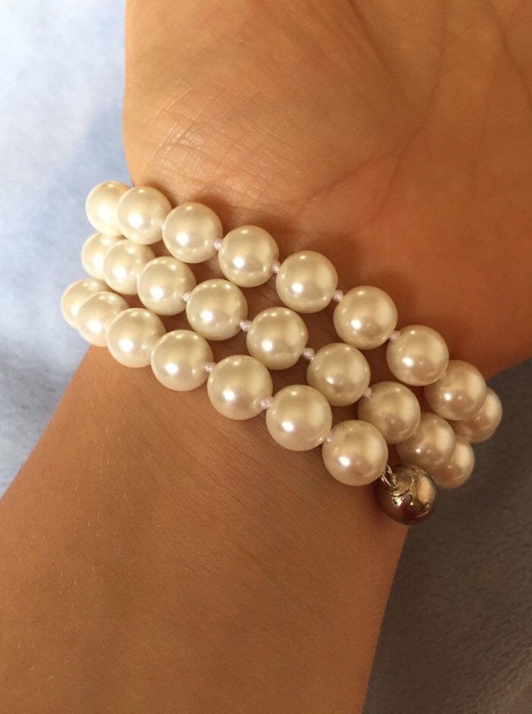 Vintage Flappers Pearl Necklace 18 Inch With Ball Clap - Etsy