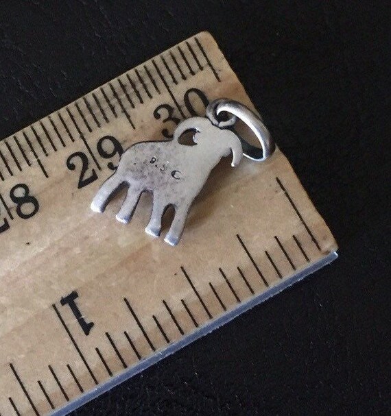 Vintage Sterling silver Goat charm tiny - Gem