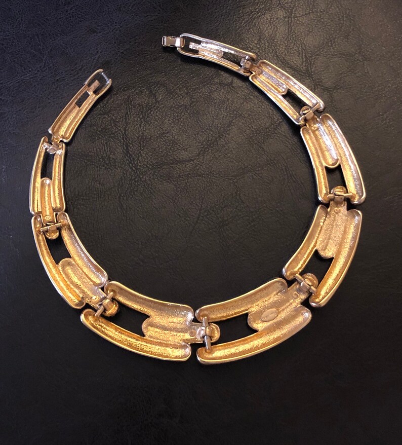 Vintage Dazzling Pave Set Crystals Chain Collar Necklace by Park Lane ...