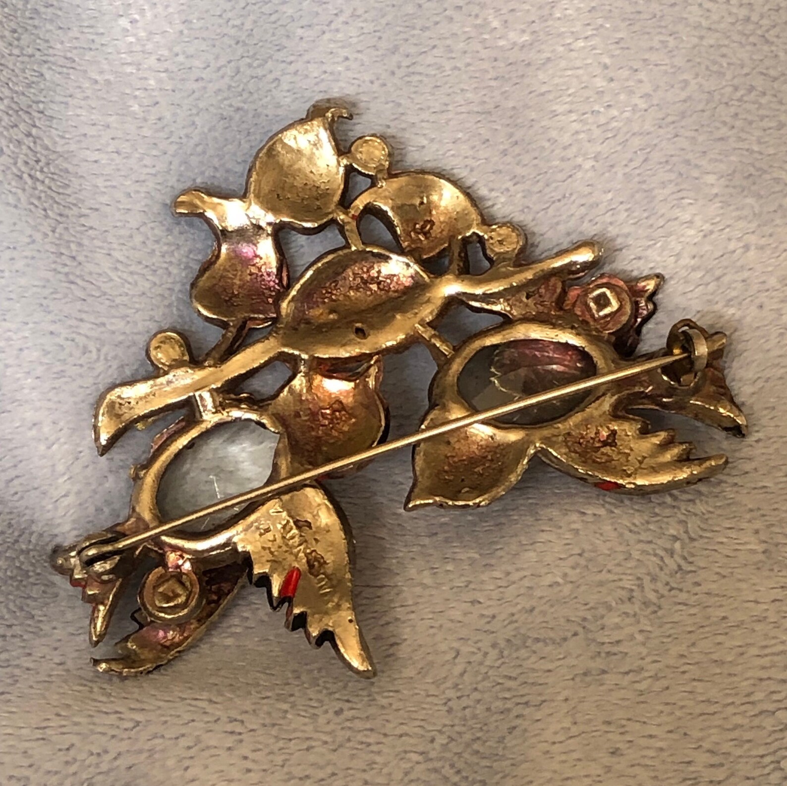 Fred Gray Art Deco Red Birds on Egg Nest Brooch - Etsy