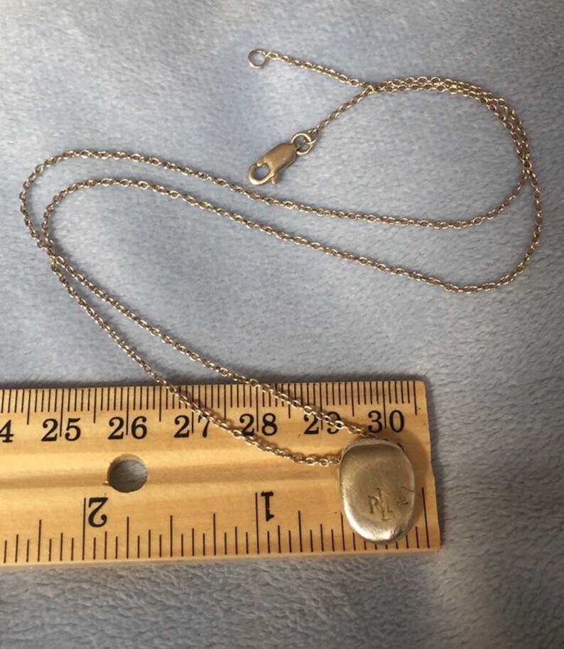 Original 1980's Sterling Silver Ralph Lauren RLL Bean Droplet Necklace ...
