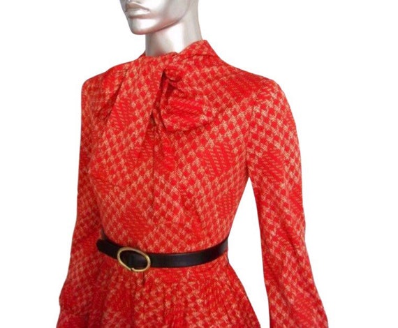 Rare Jonathan Logan Secretary GEEK Ascot BOW Red Dress - Etsy