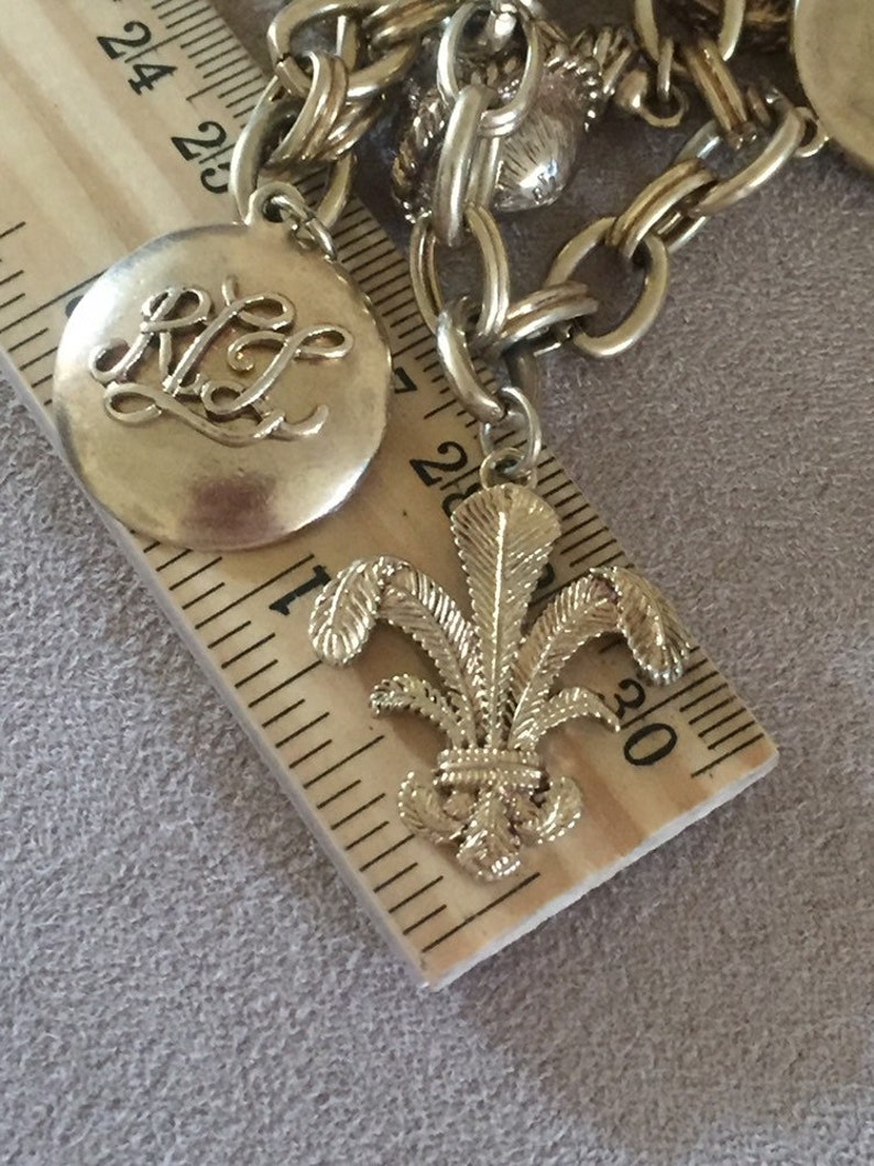 Vintage Ralph Lauren RLL 7 Fobs Chain RLL Charm Bracelet - Etsy