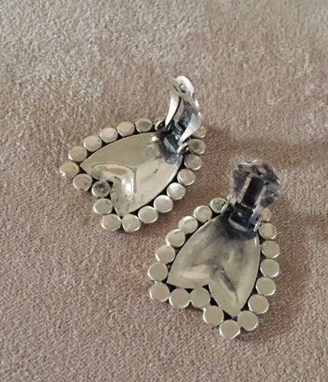 Art Deco Sterling Silver Tulip Crest Shield Earrings - Etsy