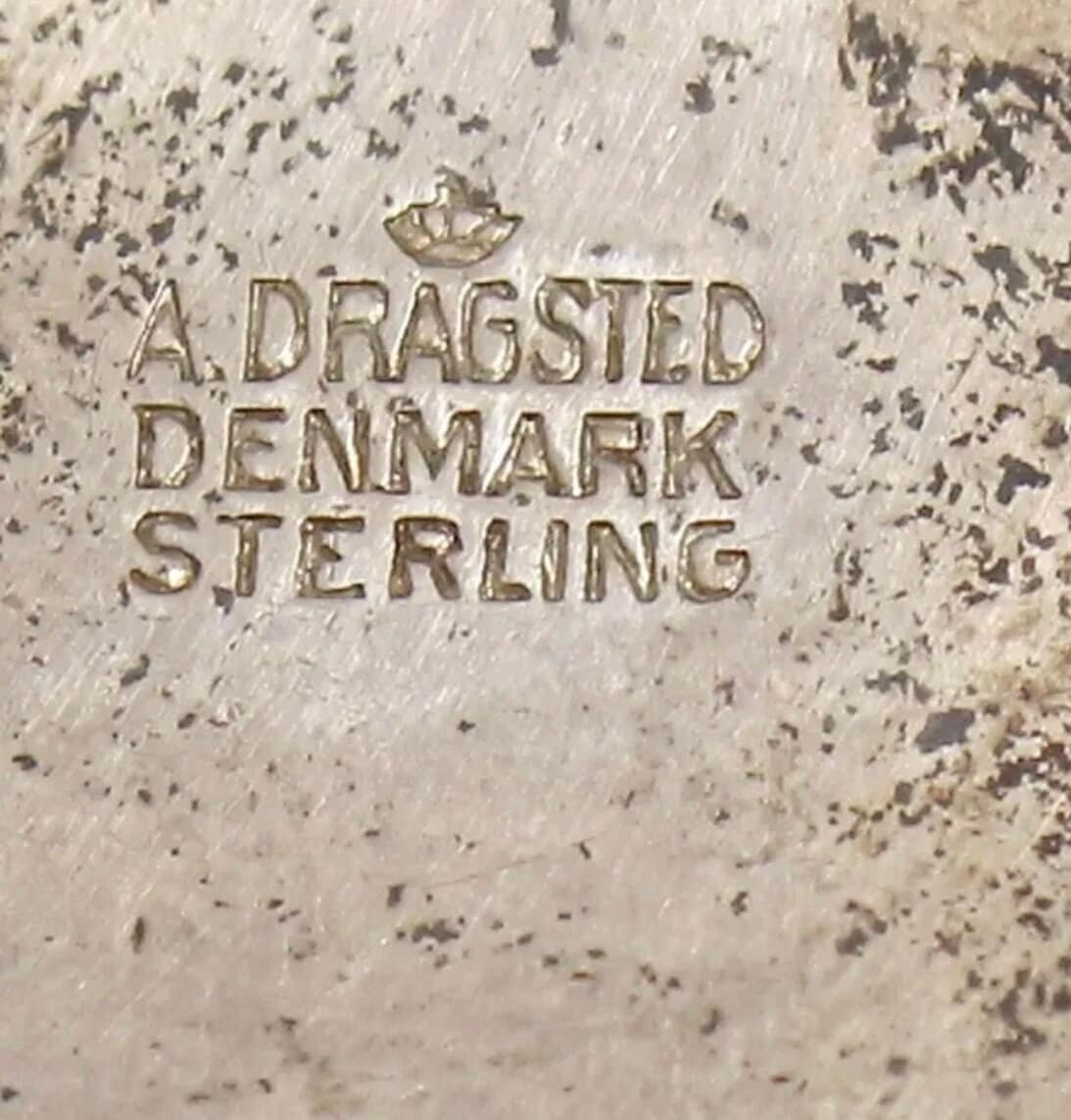 Inuit Eskimo Denmark A. Dragsted Red Enamel Sterling Eskimo W/cobalt ...