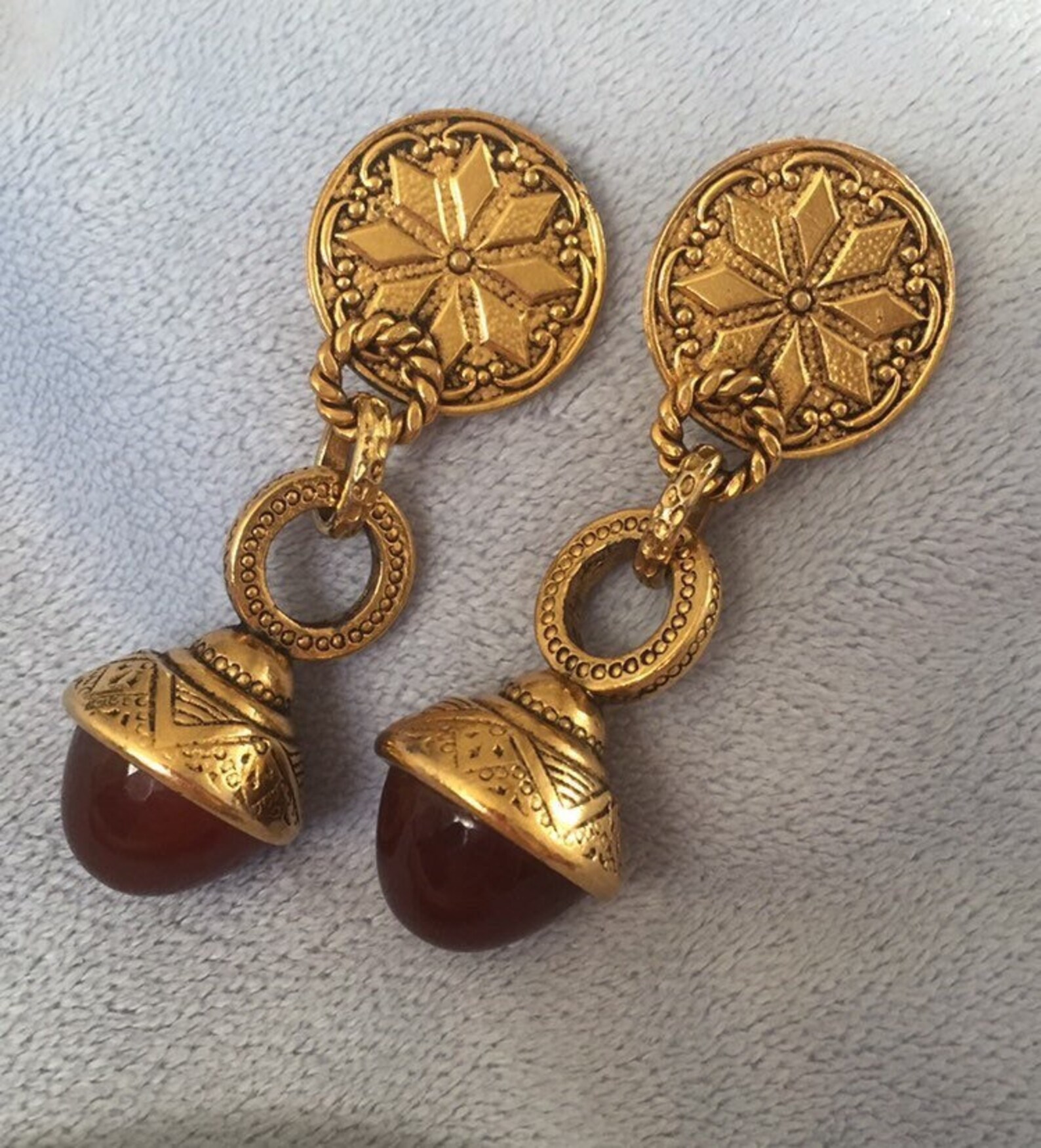 Vintage Made in France Zoe Coste Earrings French Haute Couture Etruscan ...