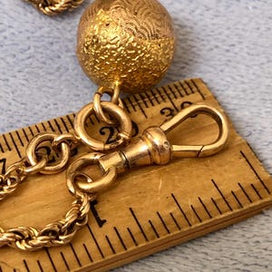 Victorian Pocket Watch Rope Chain Necklace W/chestnut Fob - Etsy