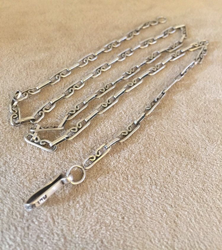 Antique Art Deco Ornate Swirl Ornate Link Necklace Chain - Etsy