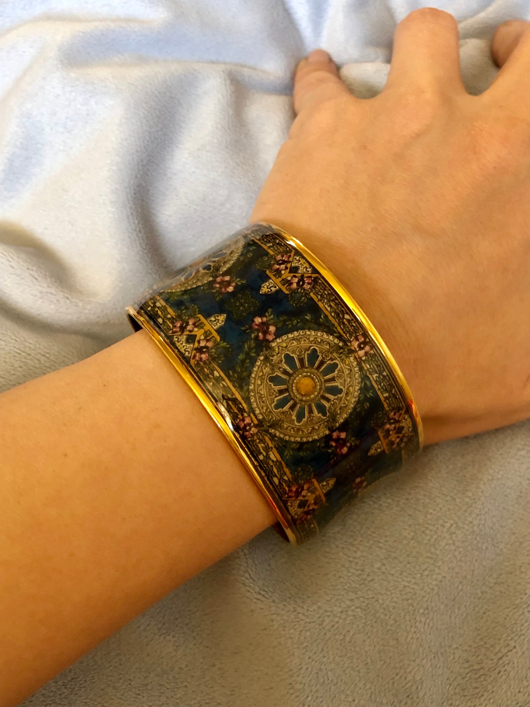 Retired Metropolitan Museum of Art MMA Enamel Blue Bangle Bracelet W ...