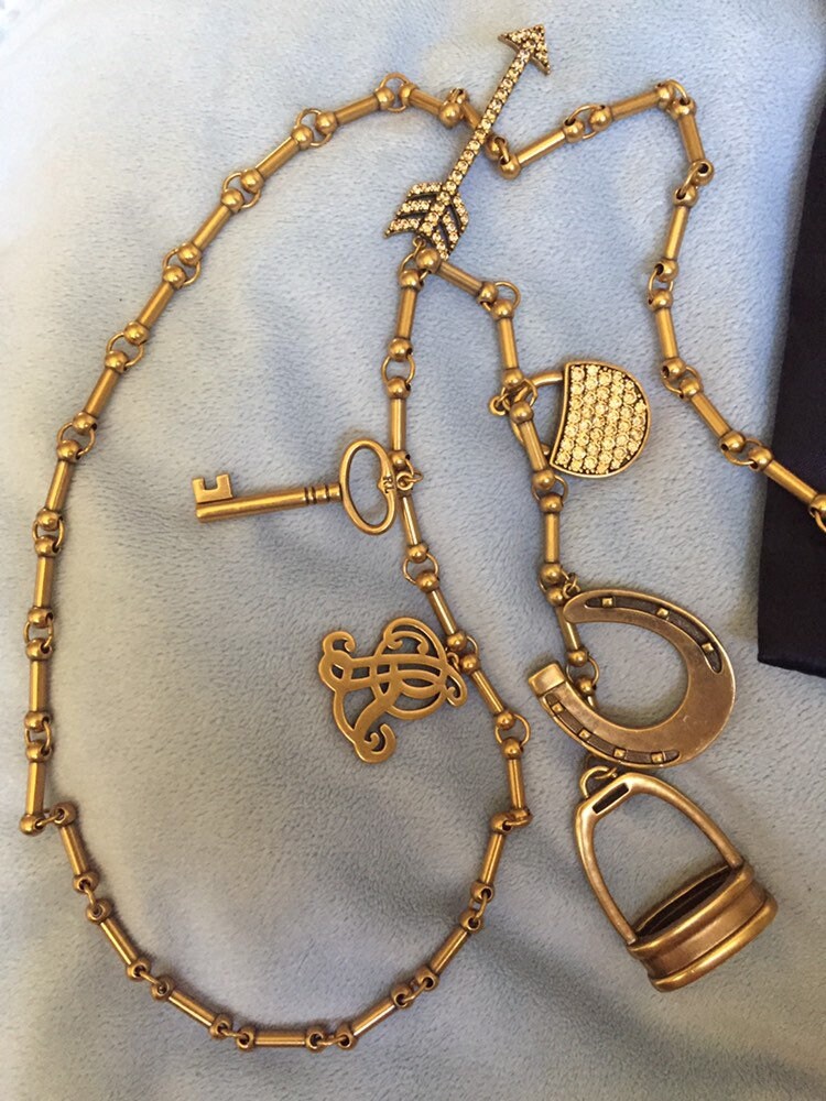Vintage Ralph Lauren Equestrian Charm Necklace RLL Necklace Vintage Ralph Lauren Equestrian Charm Necklace RLL Necklace