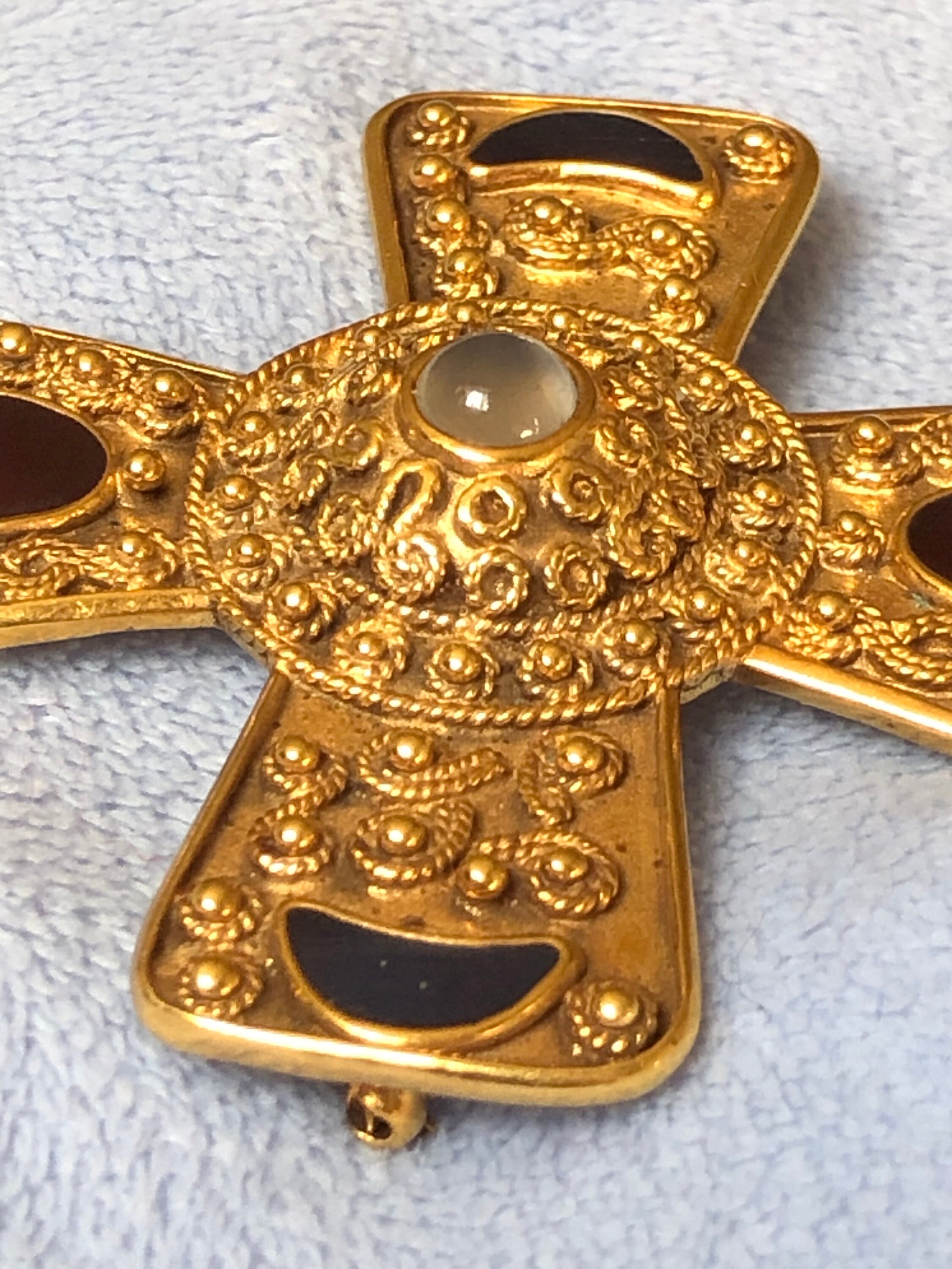 MMA Metropolitan Museum of BM Co Maltese Cross Gemstones Brooch Pin ...