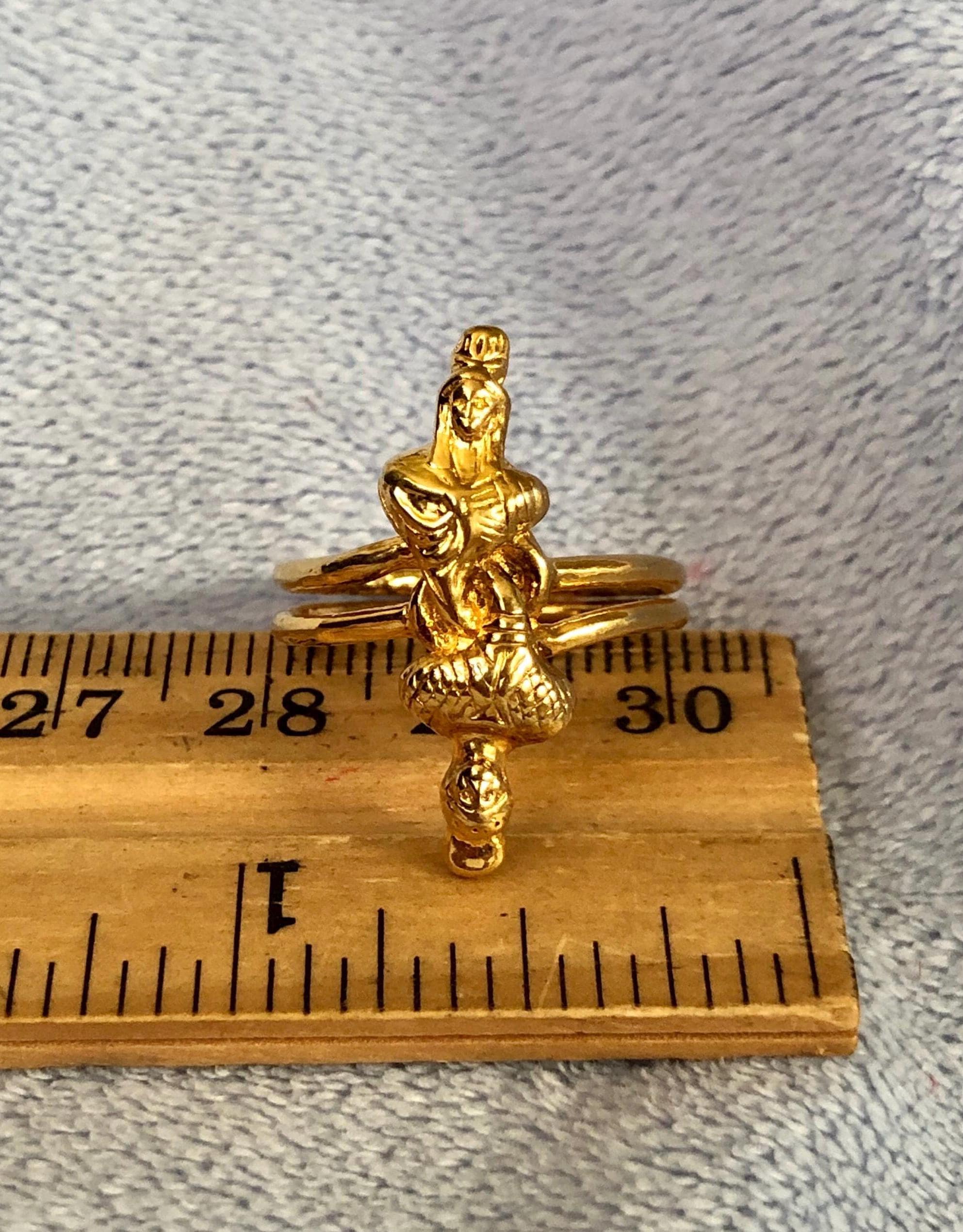 Metropolitan Museum of Art MMA Vintage Gilt Sterling Double Genie Ring ...