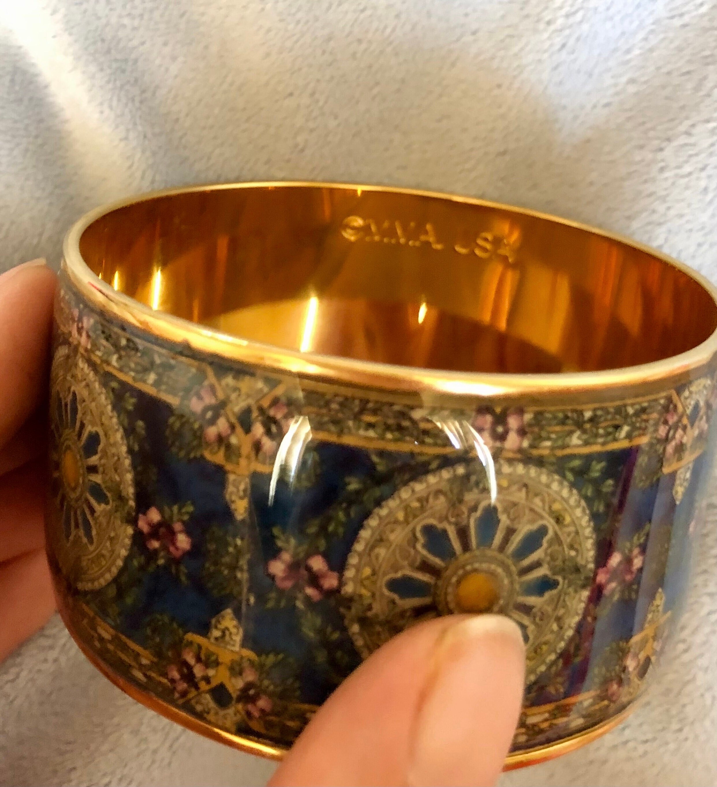 Retired Metropolitan Museum of Art MMA Enamel Blue Bangle Bracelet W ...