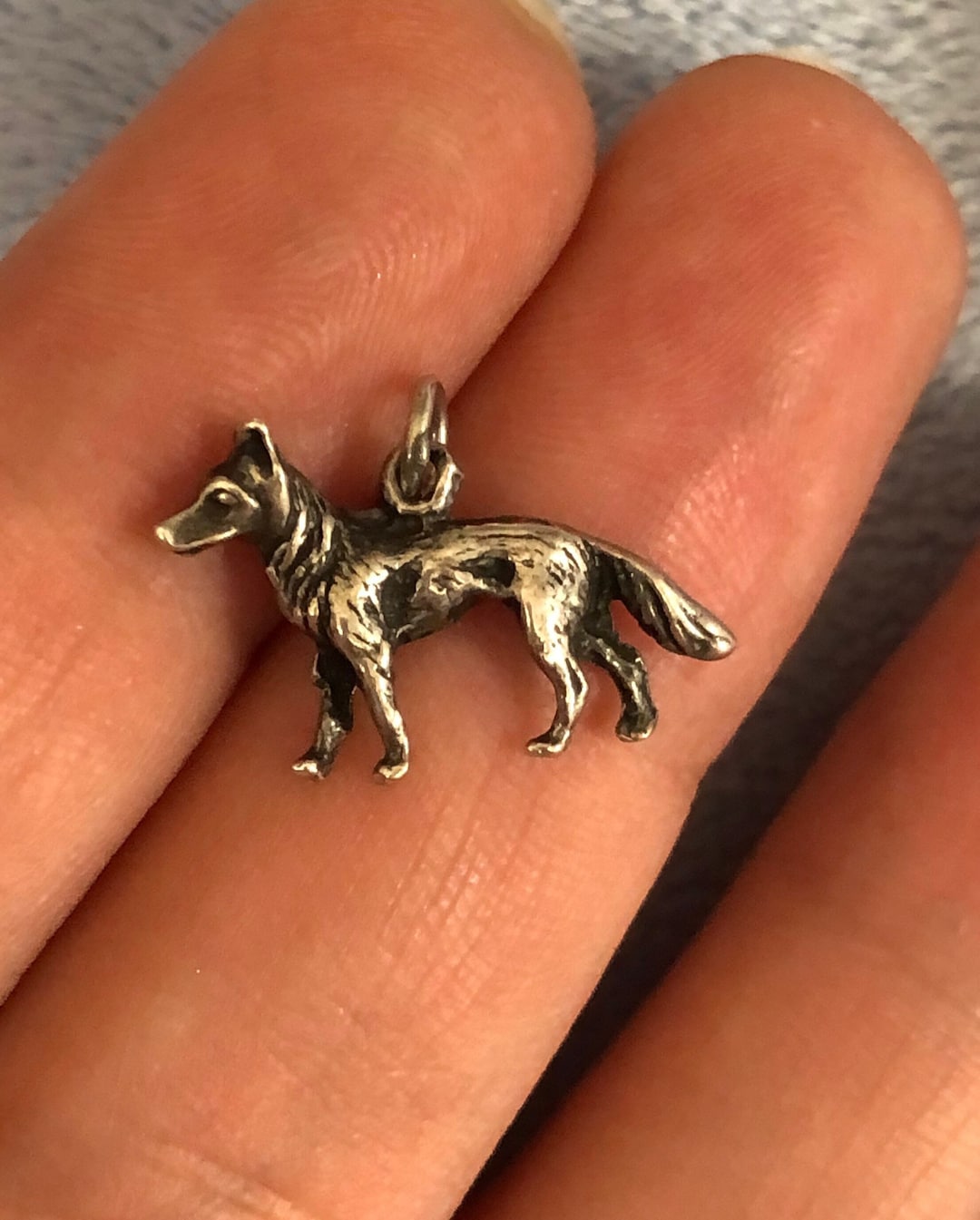 Antique Sterling Silver Fox Pendant Charm Super Tiny - Etsy