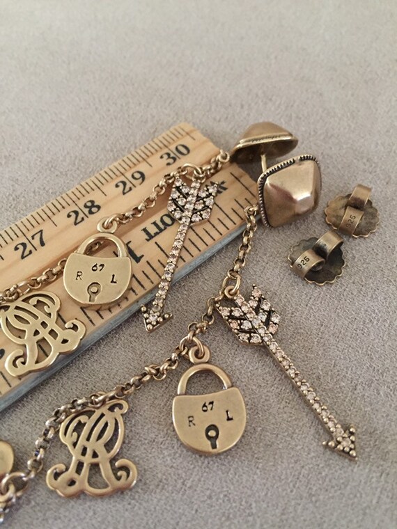 Runaway Ralph Lauren Equestrian Charm Chain RLL Earri… - Gem