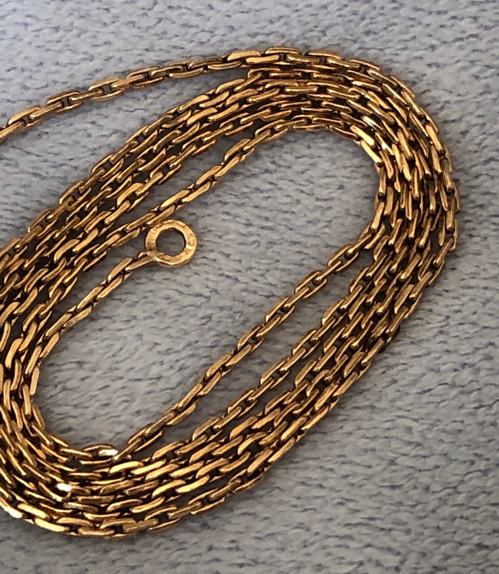 1950 Vintage 12K Rose Gold Filled Chain Necklace 25” Marked 1/20 12K GF ...