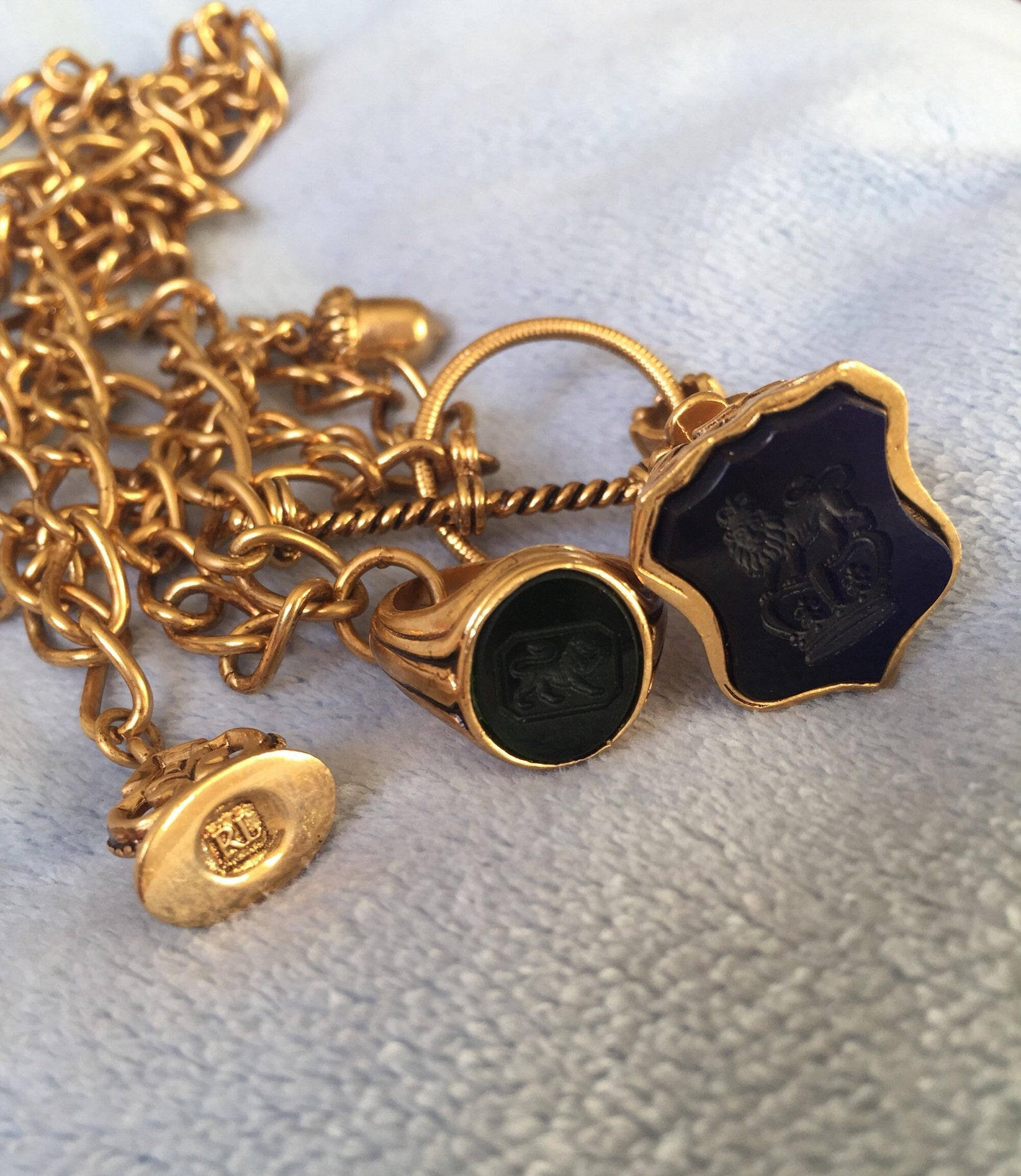 Rare Vintage Ralph Lauren Pocket Watch Fob Chain RLL Necklace - Etsy