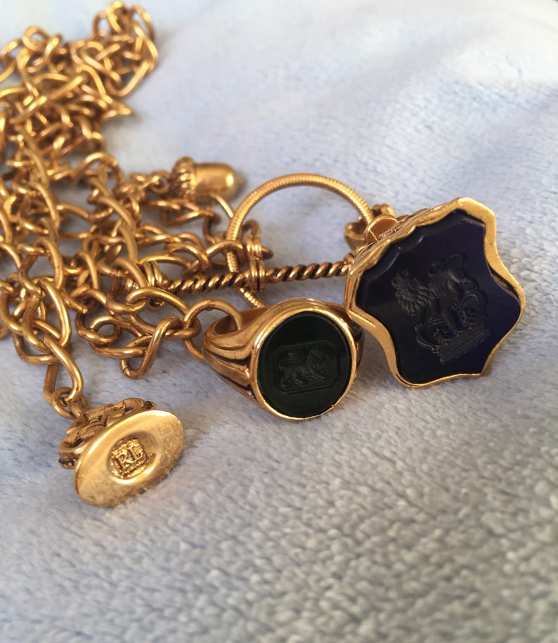Rare Vintage Ralph Lauren Pocket Watch Fob Chain RLL Necklace - Etsy