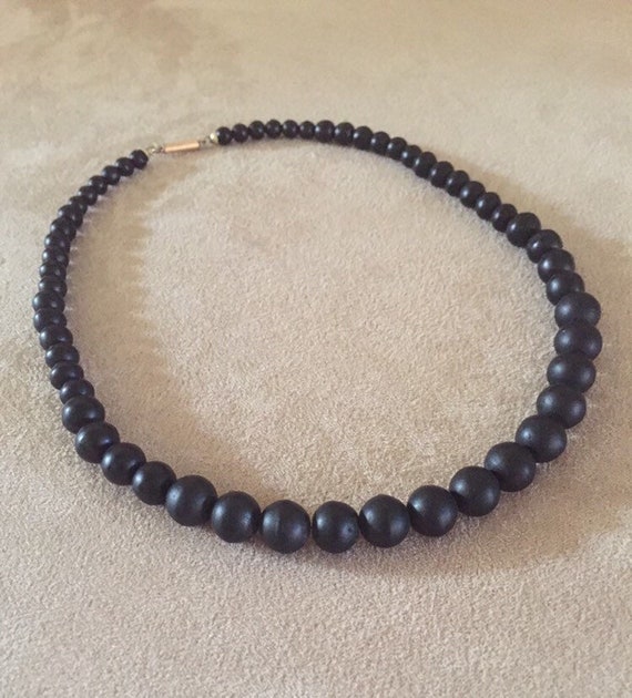 Antique Victorian French Graduated Jet Orb Necklace - Gem