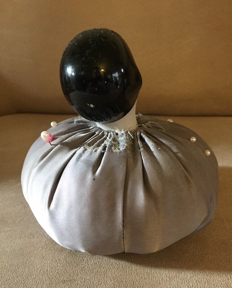 Art Deco Porcelain Pin Cushion: Blue Eyes Vanity Decor - Etsy