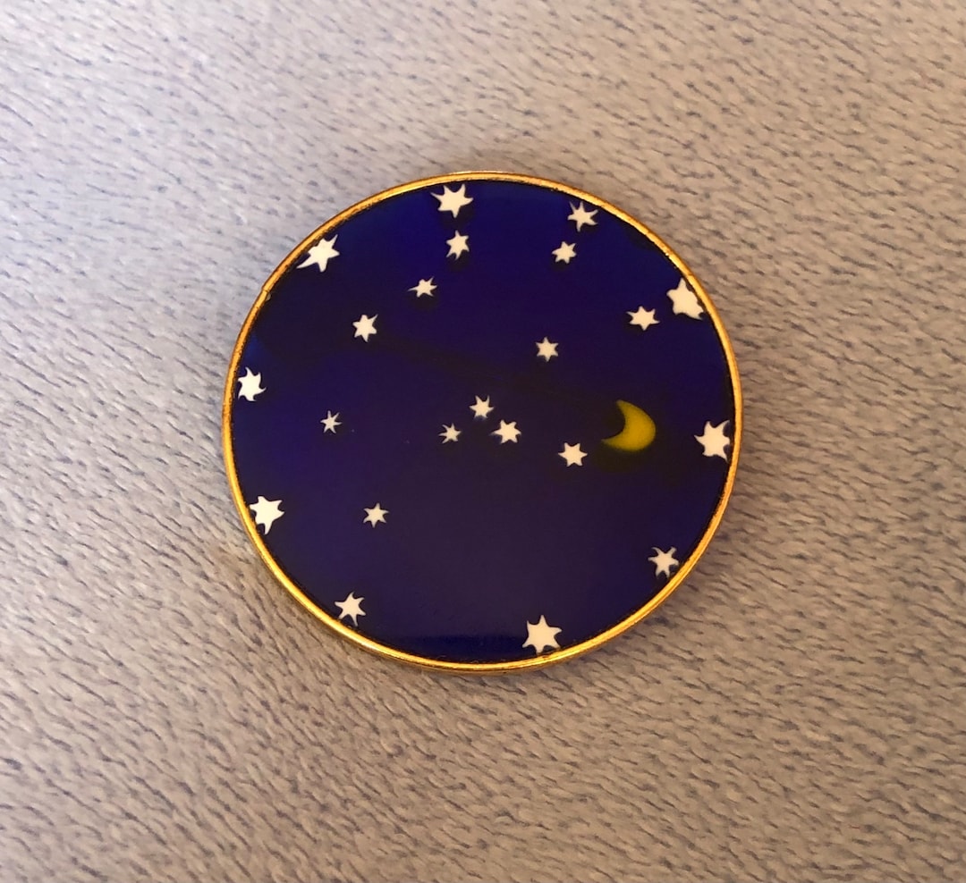 Gold Plated Sterling Silver Murano Millefiori Celestial Pin - Etsy