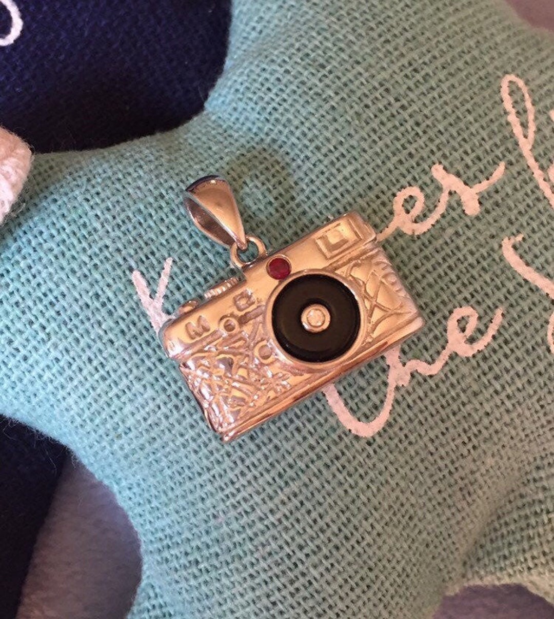 Rare Leica Camera Pendant Sterling Silver With Onyx Diamond Ruby - Etsy UK
