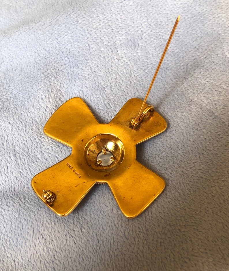 MMA Metropolitan Museum of BM Co Maltese Cross Gemstones Brooch Pin ...