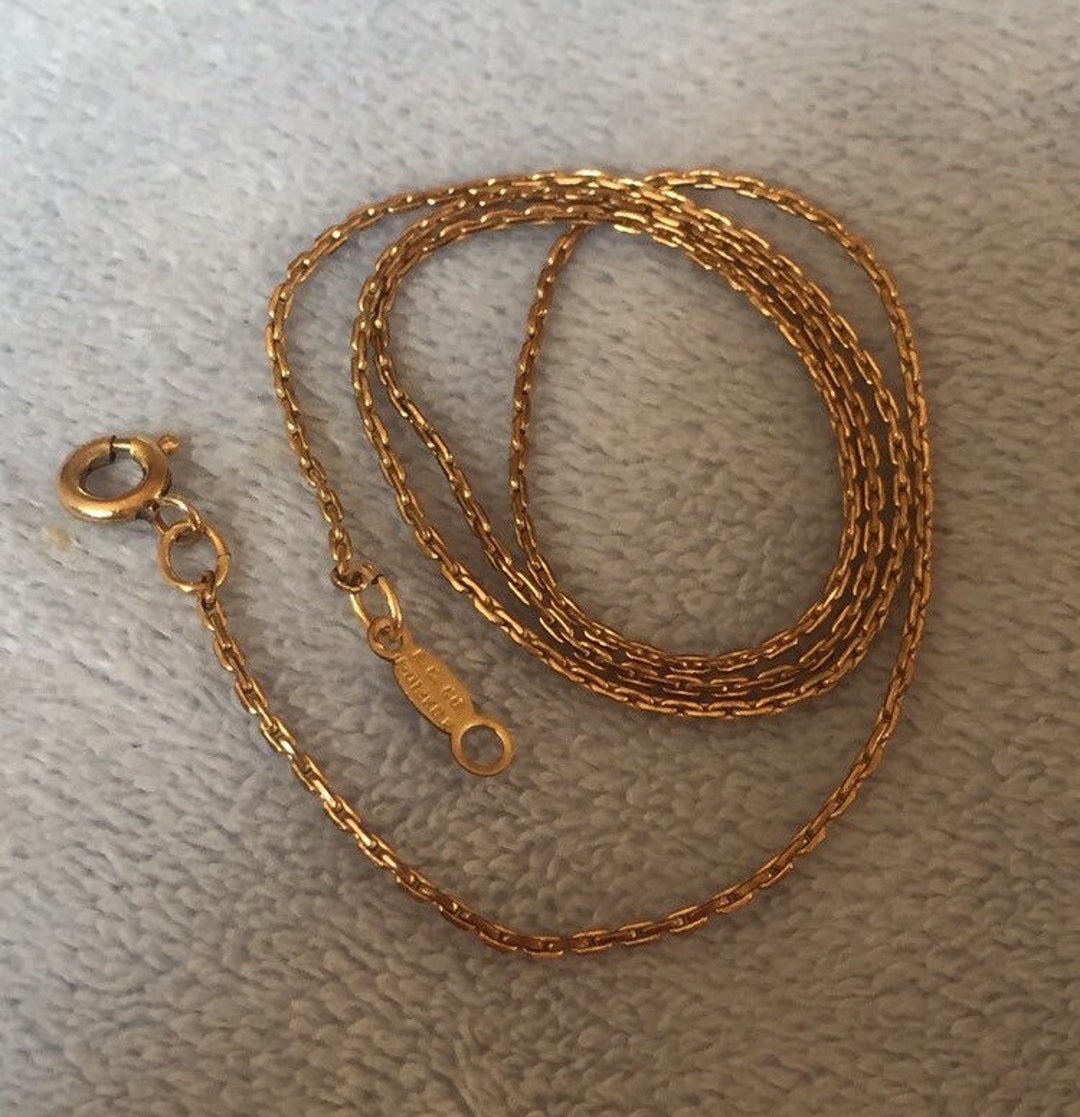 1950 Vintage 12K Gold Filled Chain Necklace 16” Marked K. C. CO. 1/20 ...