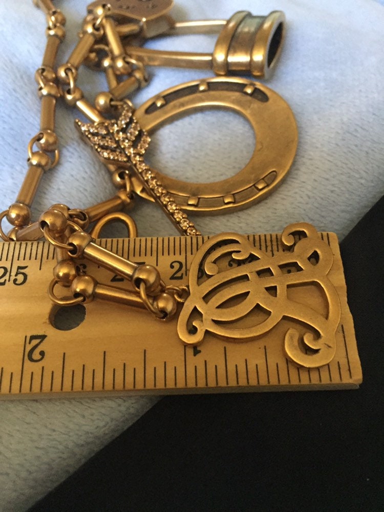 Vintage Ralph Lauren Equestrian Charm Necklace RLL Necklace 29 Inch ...