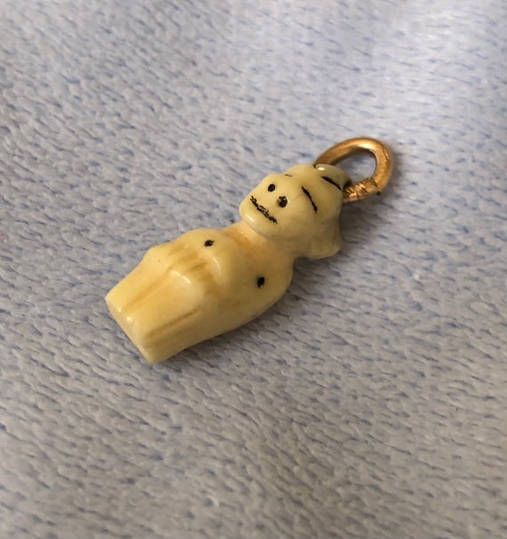 Antique Alaska Inuit Billiken Carved Lucky Charm Pend… - Gem