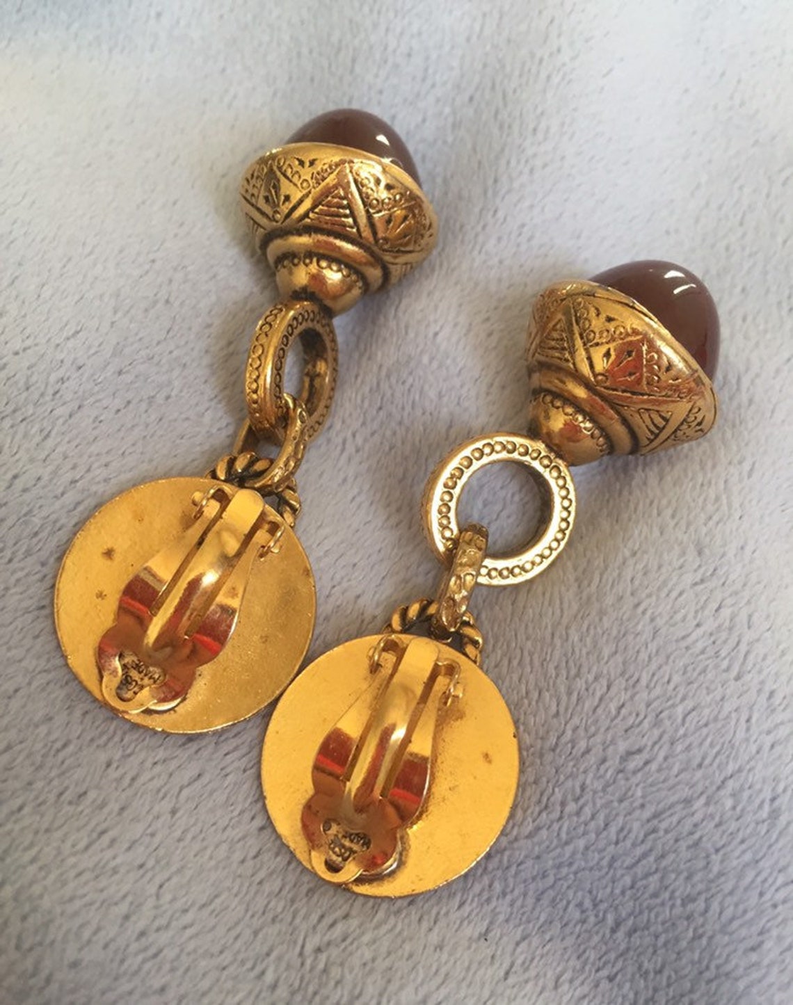 Vintage Made in France Zoe Coste Earrings French Haute Couture Etruscan ...