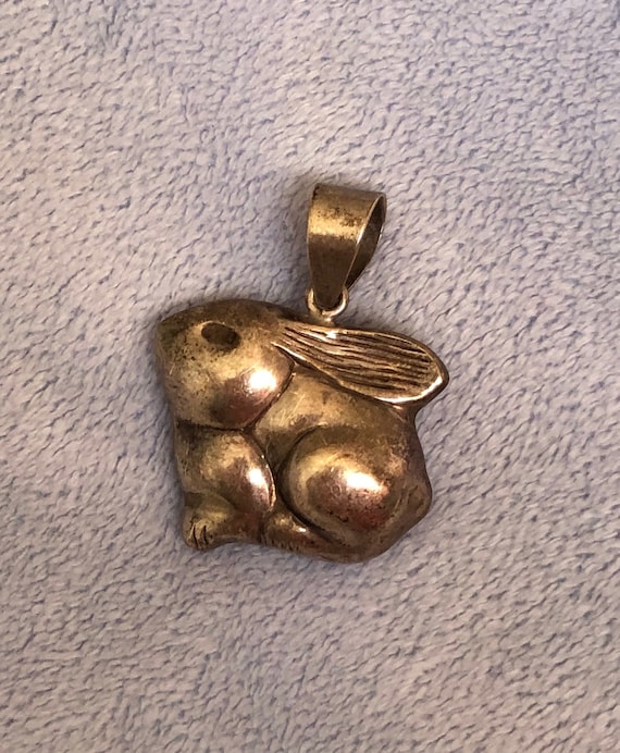 Vintage sterling silver bunny - Gem