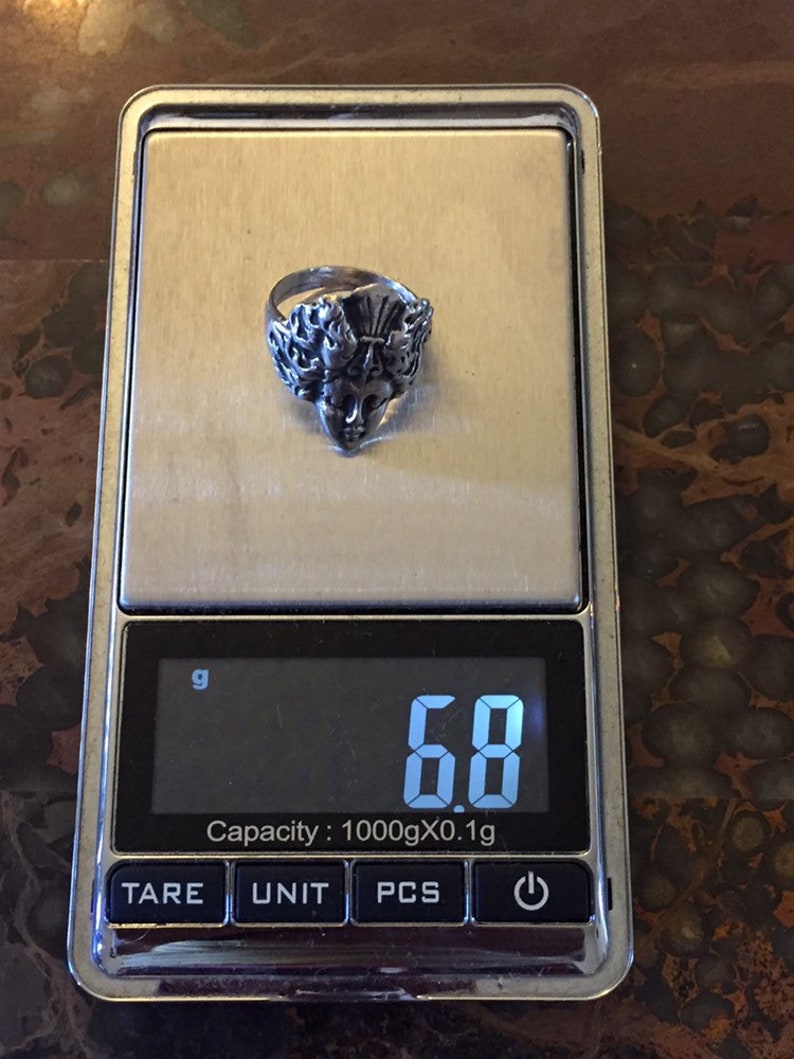 Art Deco Sterling Silver Ring Spiritual Woman Harp Queen Ring - Etsy