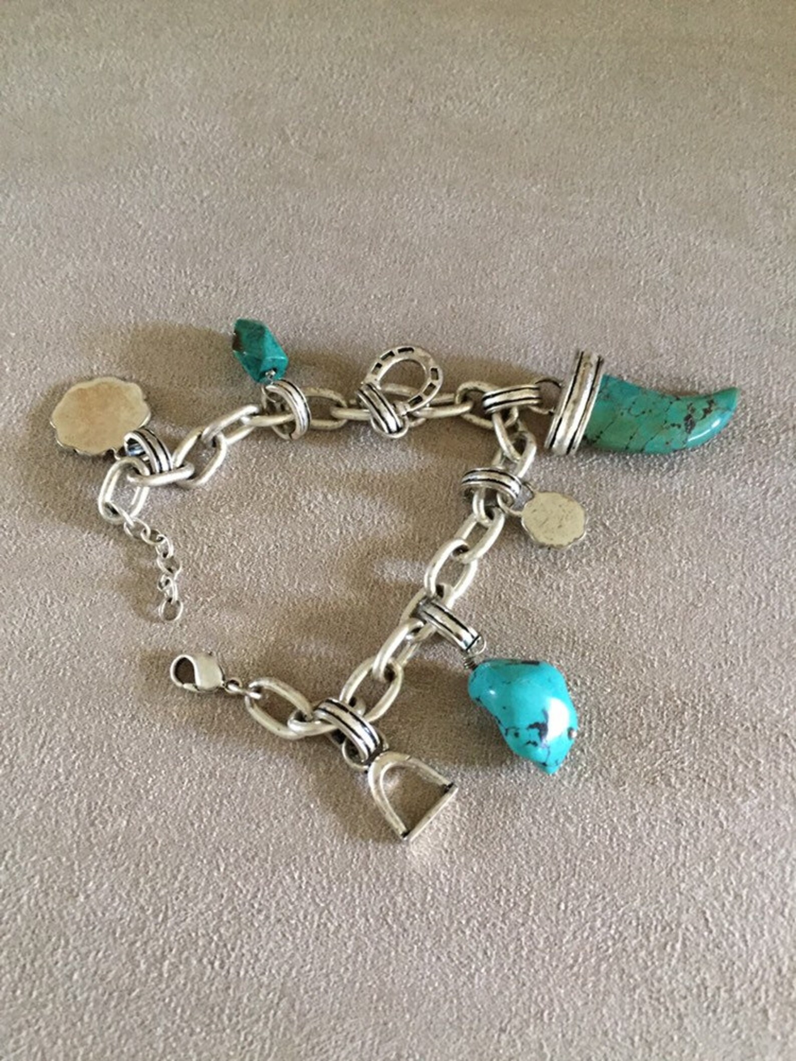 Vintage Ralph Lauren Equestrian Charm Bracelet Matte-silver RLL - Etsy