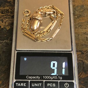 Victorian Pocket Watch Chain With Acorn Fob Rose Gold Filled - Etsy