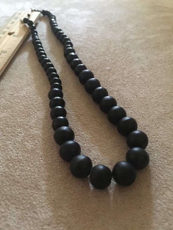 Antique Victorian French Graduated Jet Orb Necklace - Gem