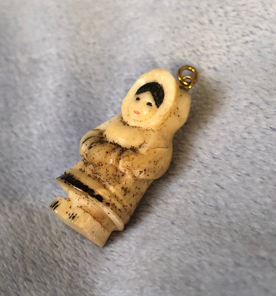 Alaska Inuit Eskimo Billiken Carved Lucky Charm Penda… - Gem