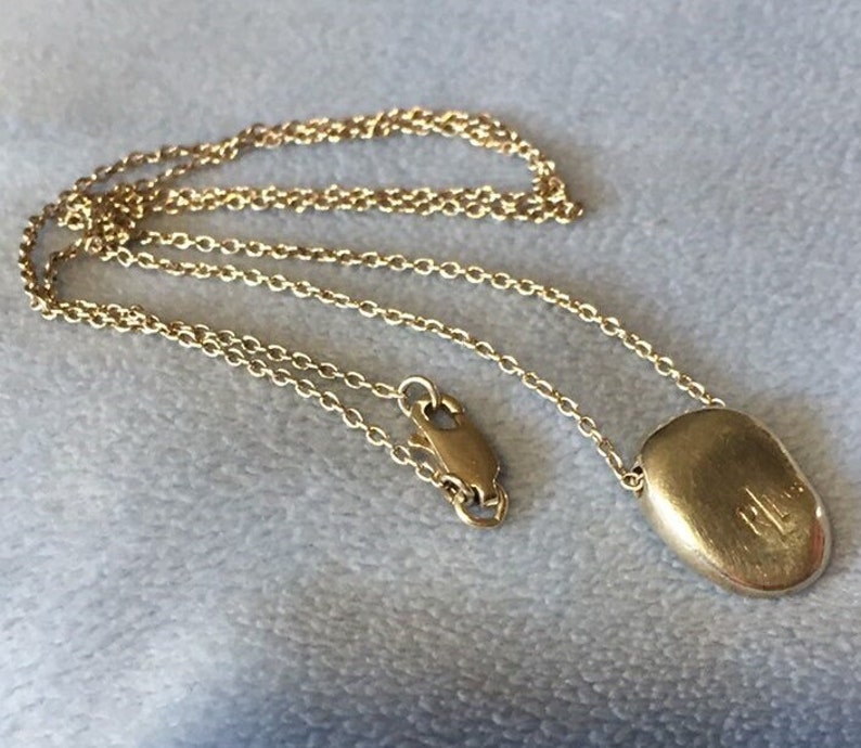 Original 1980's Sterling Silver Ralph Lauren RLL Bean Droplet Necklace ...