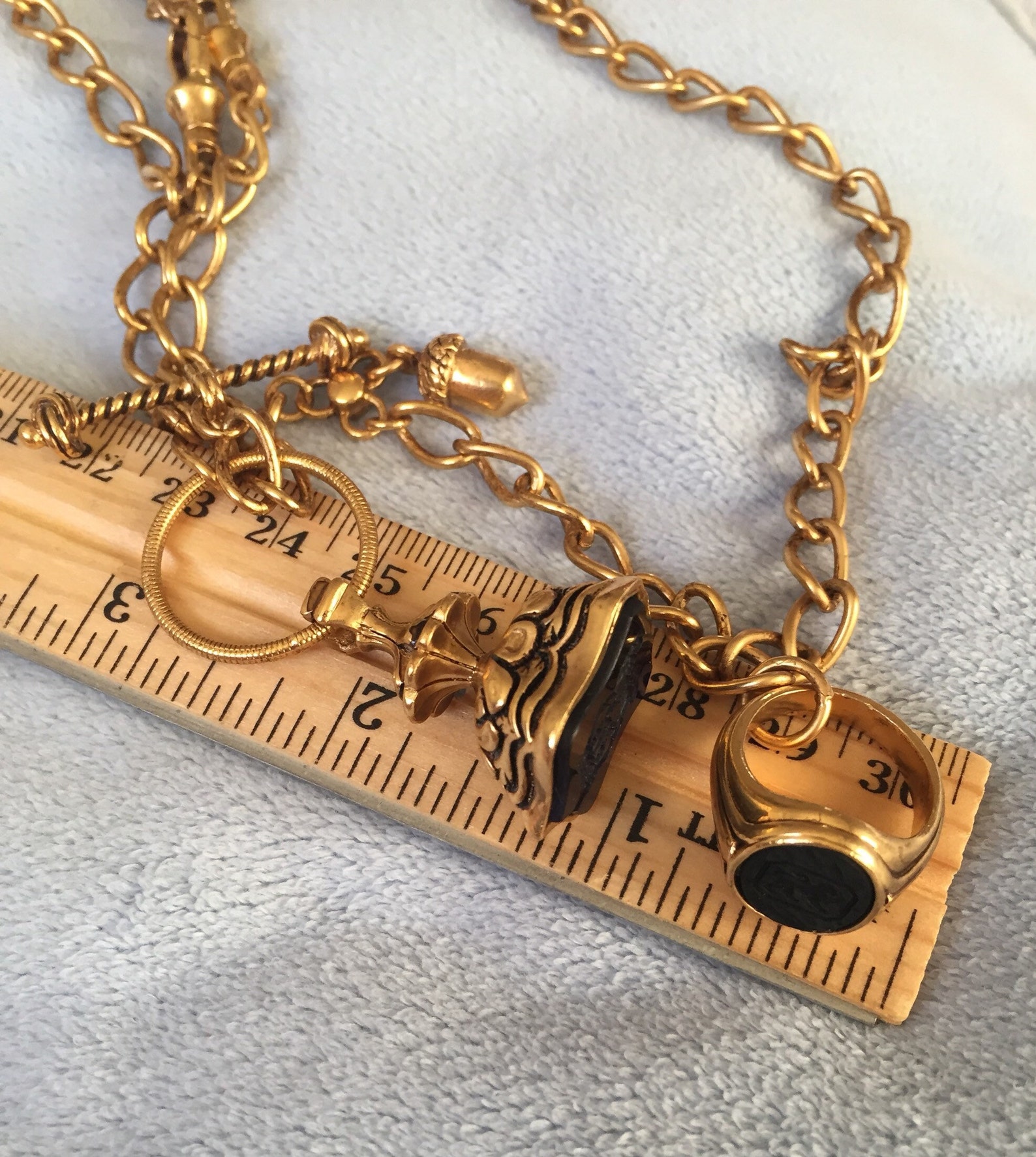 Rare Vintage Ralph Lauren Pocket Watch Fob Chain RLL Necklace - Etsy
